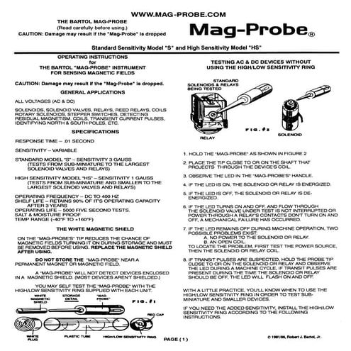 Mag Probe Operation Instructions | PDF | Physics | Science