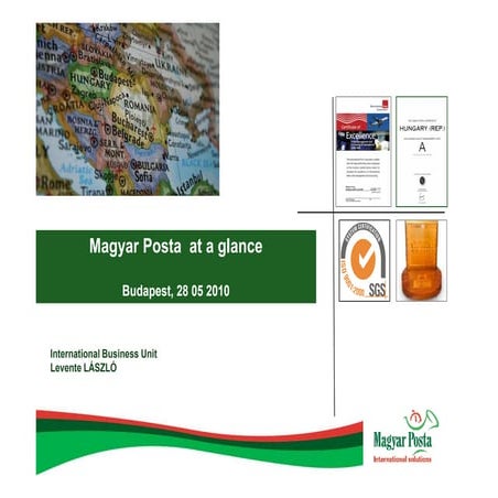 Magyar Posta at a glance, 2010 | PDF