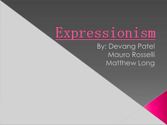Expressionism Art Project | PPT