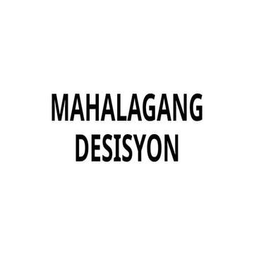 ISANG NAPAKAHALAGANG DESISYON SA BUHAY.pptx