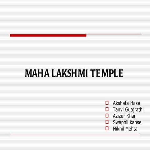 Mahalakshmi temple | PPT