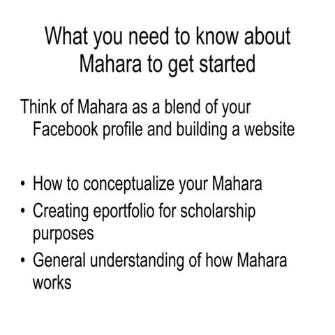 Mahara: An overview of the ePortfolio application | PDF