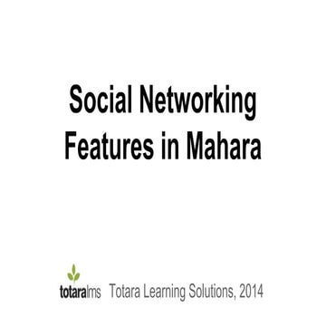 Mahara: An overview of the ePortfolio application | PDF