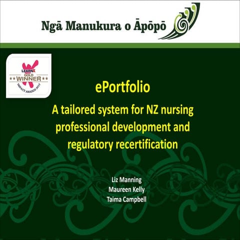 ePortfolio, a tailored system for nursing professional development and ...