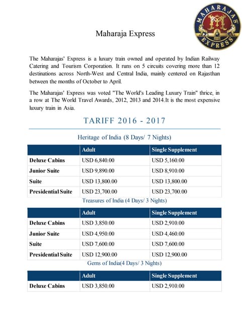 Famous Luxury Trains In India That Are Worth Spending A Fortune | PPT