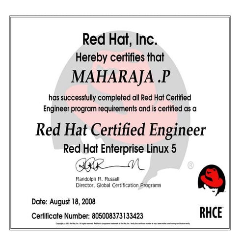 RHCE - RHEL 5- Certification | PDF