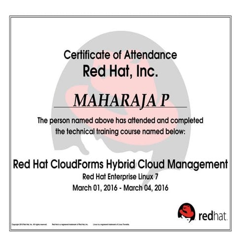 Red Hat CloudForms Hybrid Cloud Management | PDF