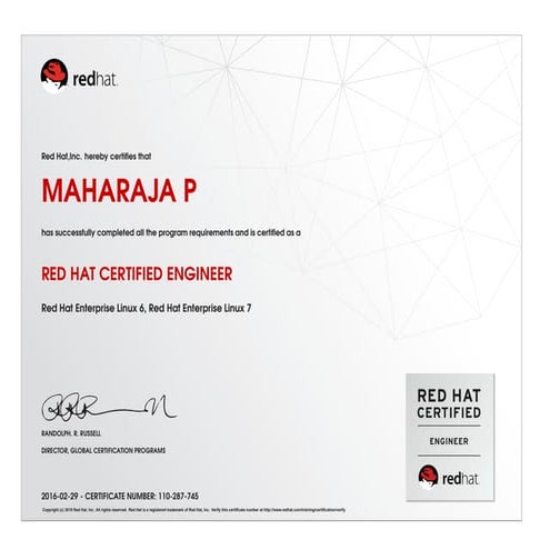 Red Hat Certified Architect | PPT