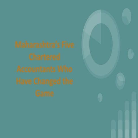 Maharashtra’s Five Chartered Accountants Who Have Changed the Game | PDF