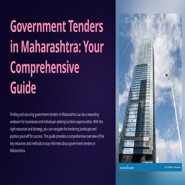 "Latest Maharashtra Tender Updates & News" | PPT