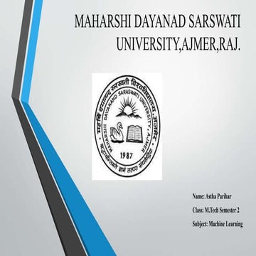 Maharshi dayanad sarswati university,Ajmer,Raj | PPTX