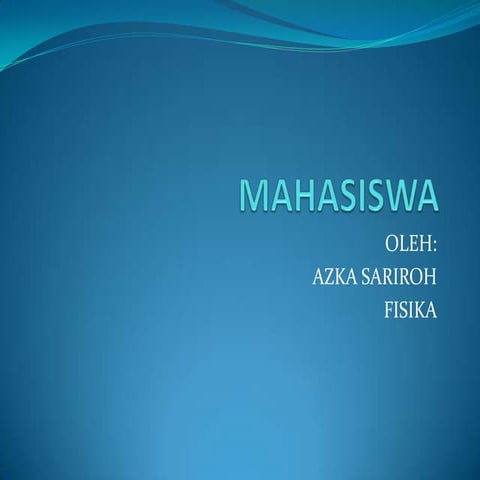 Mahasiswa | PPT