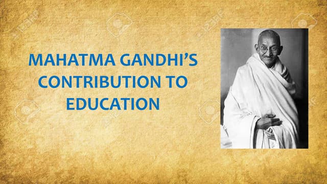 Educational philosophy of gandhiji | PDF