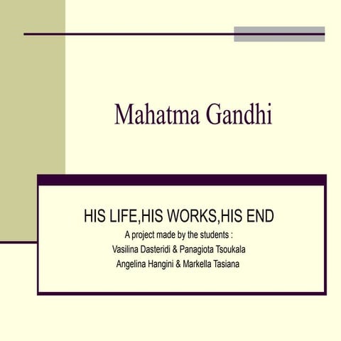 MAHATMA GANDHI | PPTX