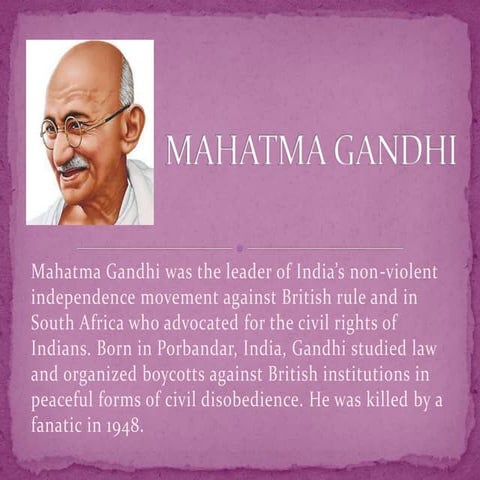 Mahatma gandhi | PPTX