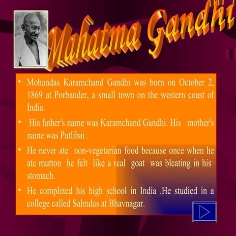 Gandhi Jayanti (Mahatma Gandhi) | PDF