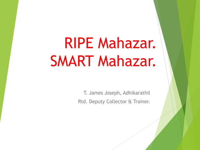 How to Prepare a MAHAZAR- Revenue department | PPTX