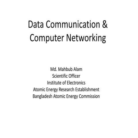 INTRODUCTION TO BASICS OF DATA COMMUNICATION"S | PPT