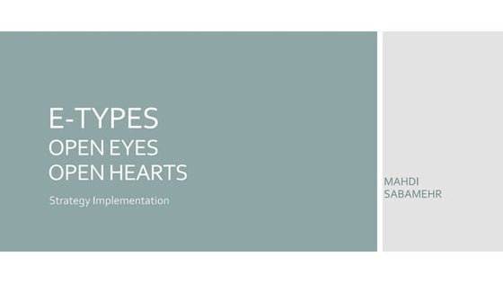 Strategy formulation for e types | PPT