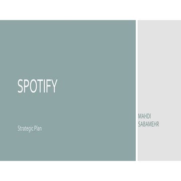Strategy for Spotify to respond to Apple Music - Coursera | PPTX