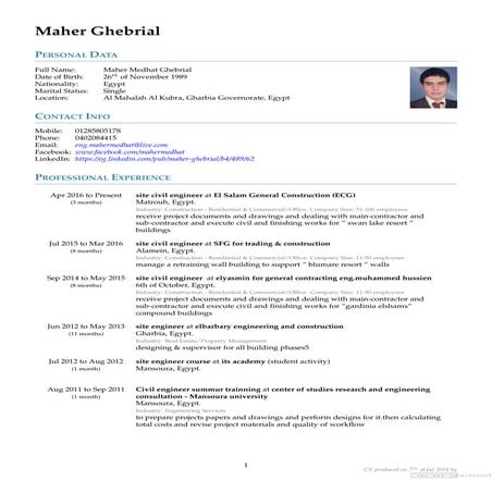 Fasloor Rahman Curriculum Vitae
