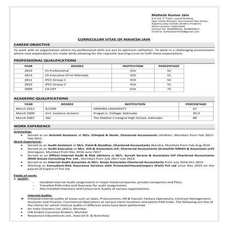 Mahesh Jain's Resume | PDF