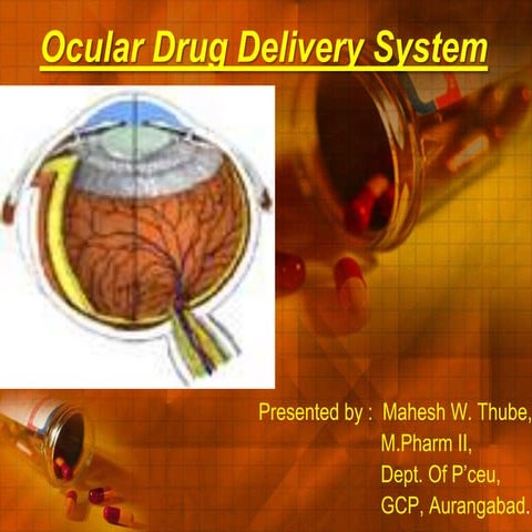 Ocular drug delivery system | PPTX