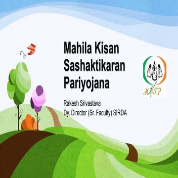 Mahila kisan sashaktikaran pariyojana | PPTX