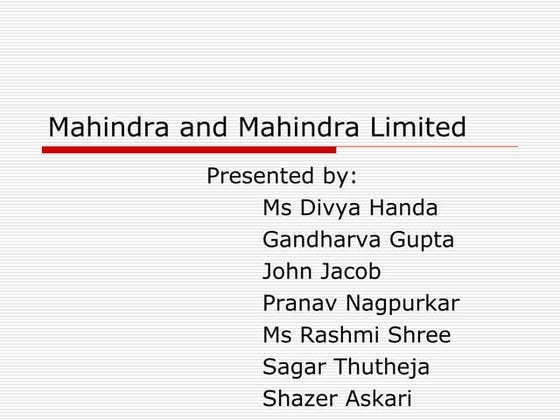 Tech mahindra | PPT | Telecommunications Industry | Industries