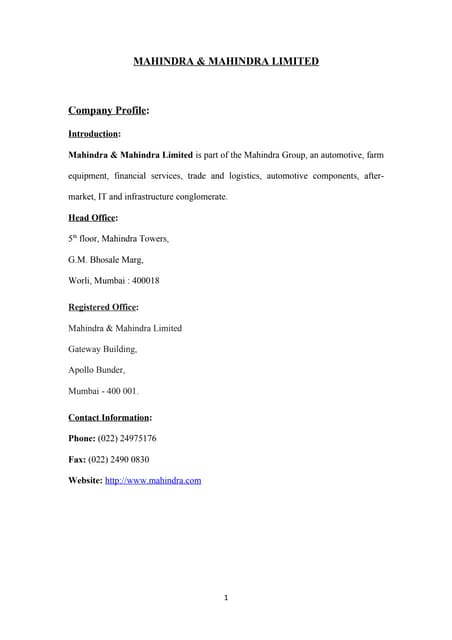 Tech mahindra | PPT | Telecommunications Industry | Industries