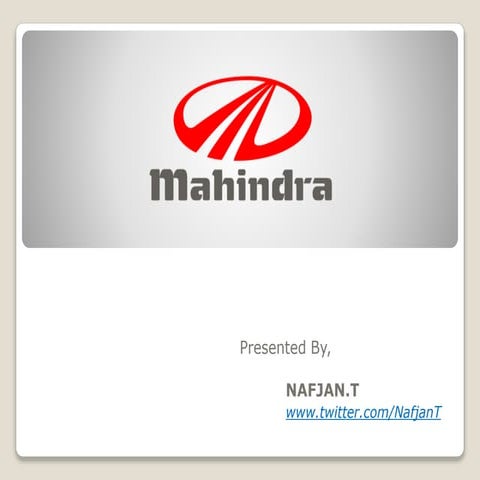 Mahindra and Mahindra | PPT