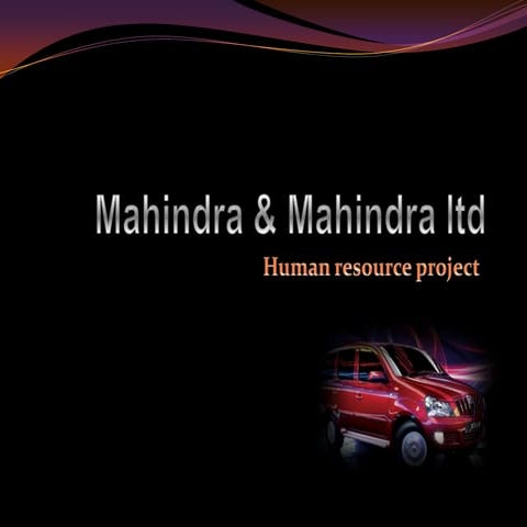 Mahindra project | PPTX