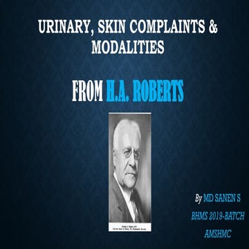 PSORA: URINARY, SKIN COMPLAINTS AND MODALITIES FROM H.A. ROBERTS.pptx