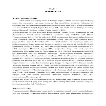 Mahkamah konstitusi | DOCX