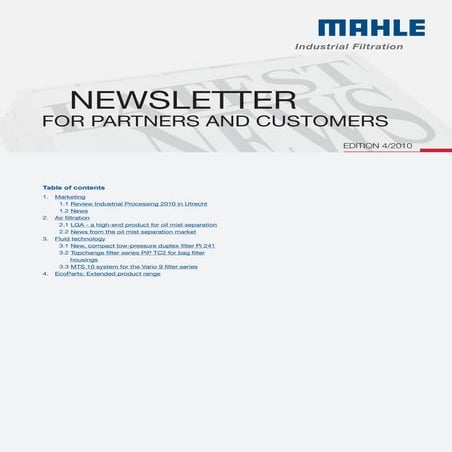 Mahle Newsletter Edition4 2010 | PDF