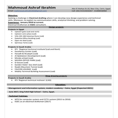 Mahmoud ashraf cv | PDF