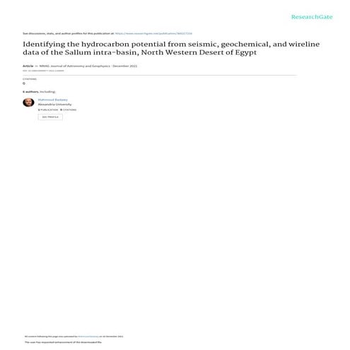 Identification Of Subsurface Characterization And Geomodeling Pdf