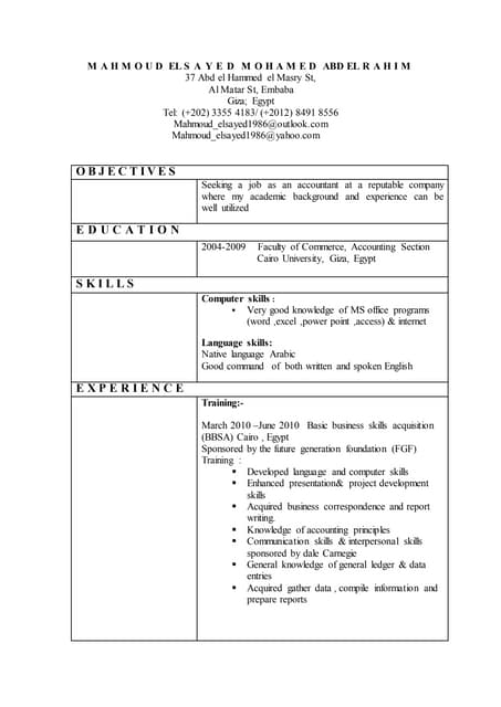 Mahmoud El Sayed presentations