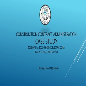 construction contracts case study | PPTX