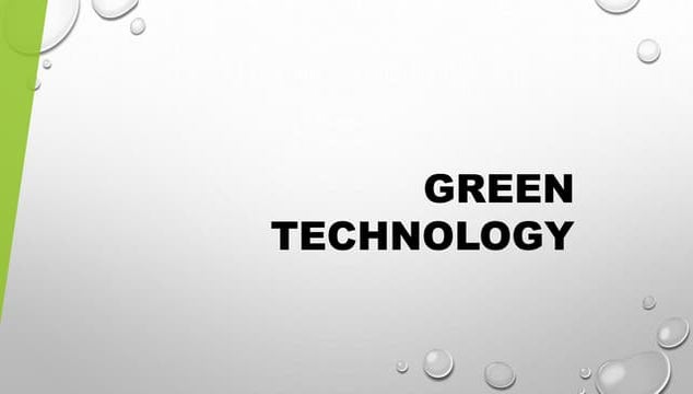 Green Technology Powerpoint Template