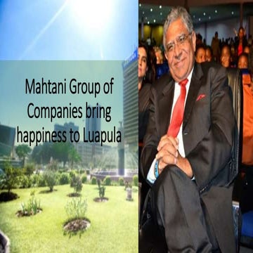 Mahtani Group of Companies brings happiness to Luapula | PPTX