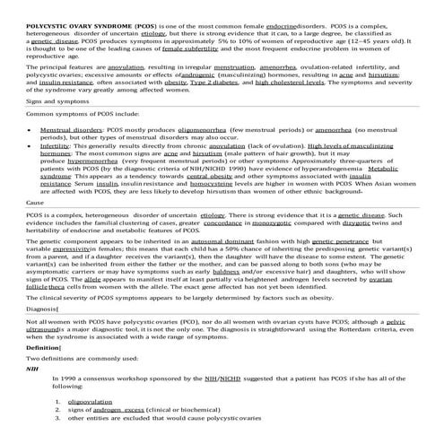 Polycystic ovarian syndrome | PDF