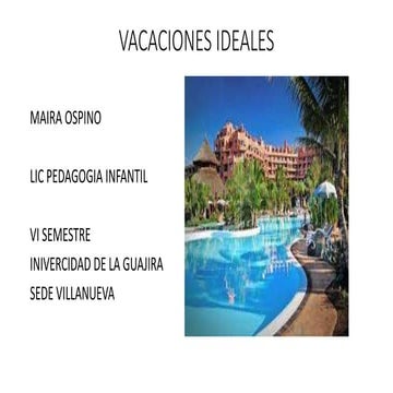 VACACIONES IDEALES | PPTX