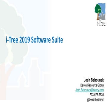 i-Tree Intro For Workshops | PDF