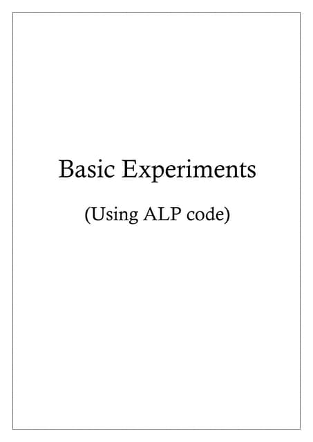 Micro Controller Lab Basic Experiments 1 Pdf