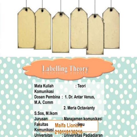 Maifa lionora labelling theory | PPTX