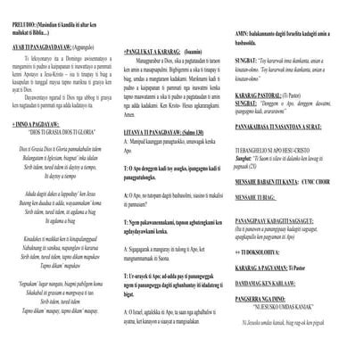 ILOCANO PRAYER Mamatiak, Amami, Ave Maria, Gloria | PPTX