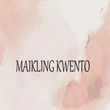 Maikling Kwento Grade 3
