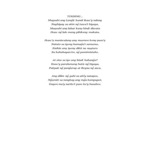 Maikling Tula Tala At Tula: Mga Akdang Dinalisay Ng Mga Karanasan Sa