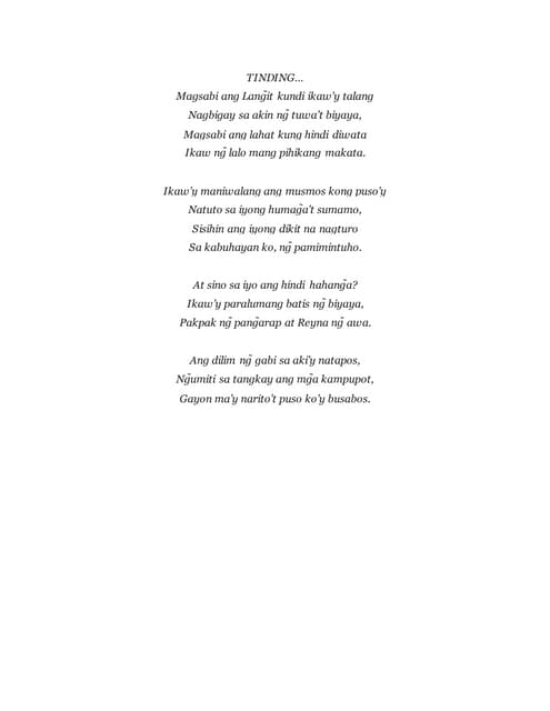 Pagsusuri sa Pag-Ibig sa Tinubuang Lupa | DOCX